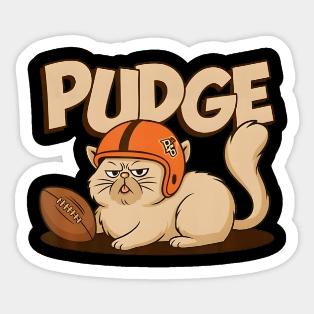 Love Pudge The Cat - Cat Lover Apparel - Sticker | TeePublic