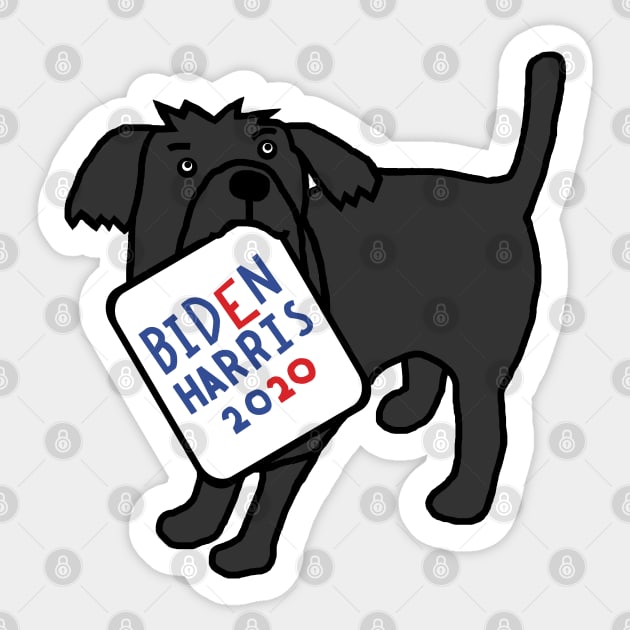 Cute Dog with Biden Harris Sign - Election - Sticker | TeePublic