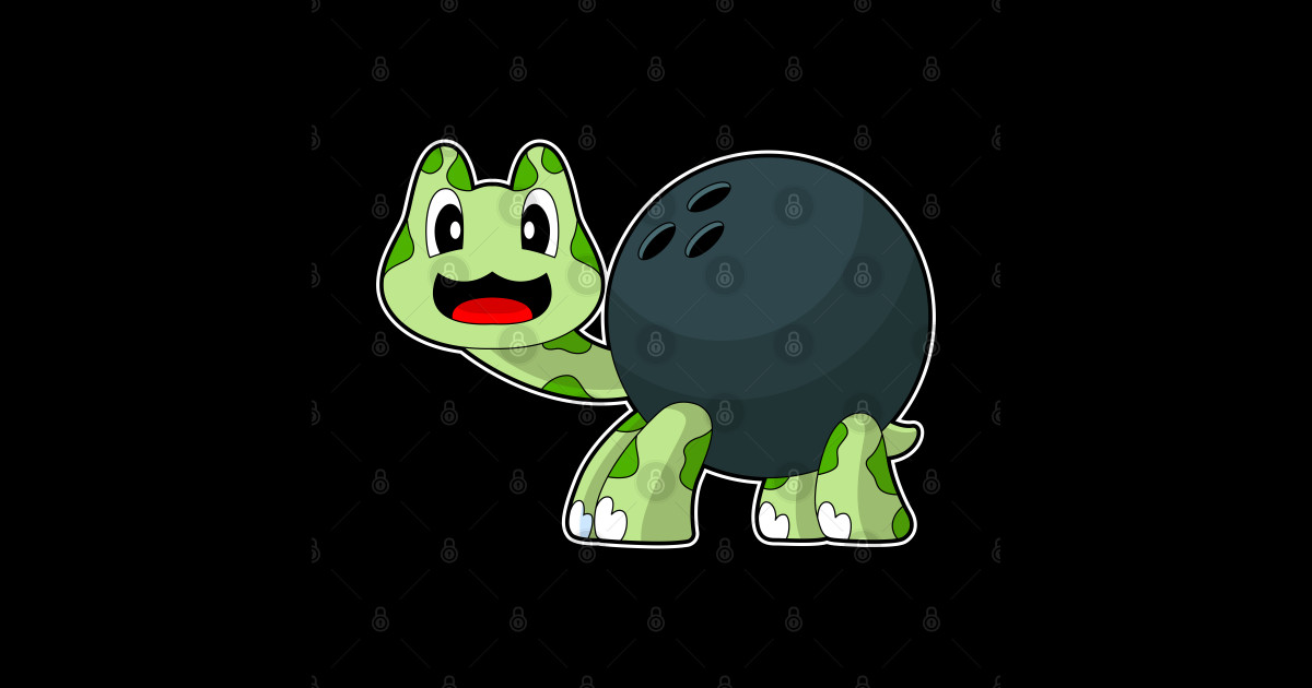 Turtle Bowling Bowling ball - Bowling - Sticker | TeePublic