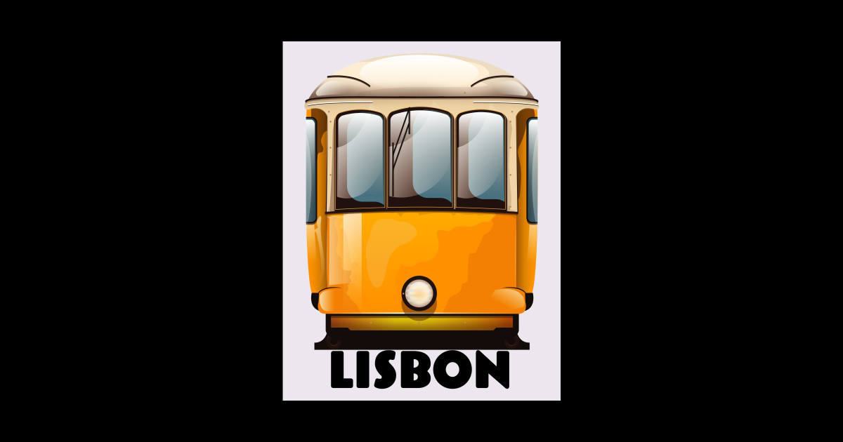 Lisbon Tram vintage travel poster - Lisbon Tram - Sticker | TeePublic