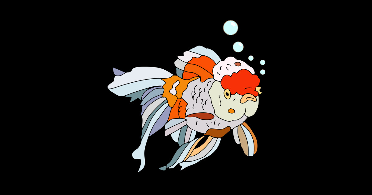 Brainy Goldfish - Fish - Sticker | TeePublic