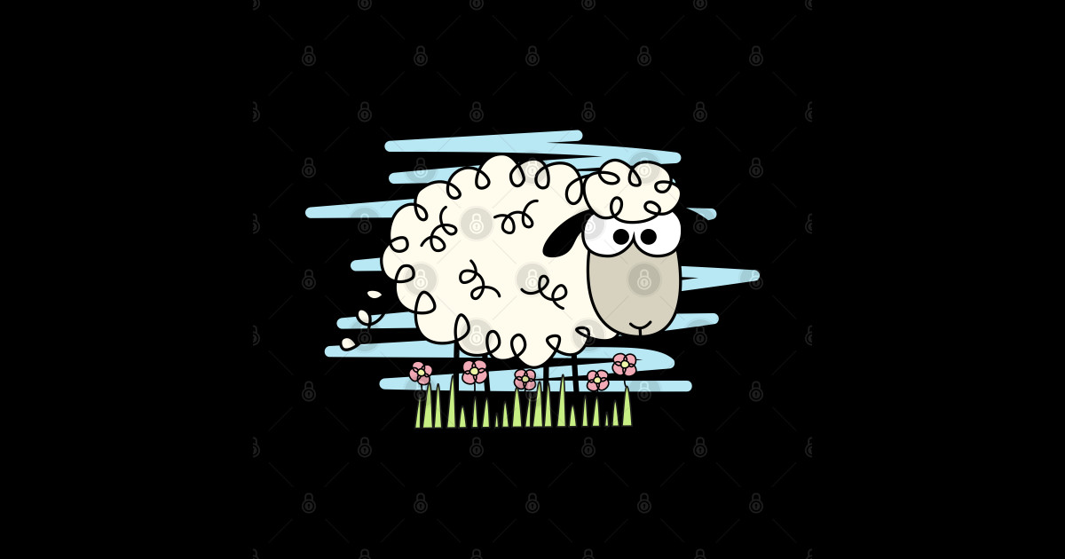 Funky Sheep - Sheep - Sticker | TeePublic