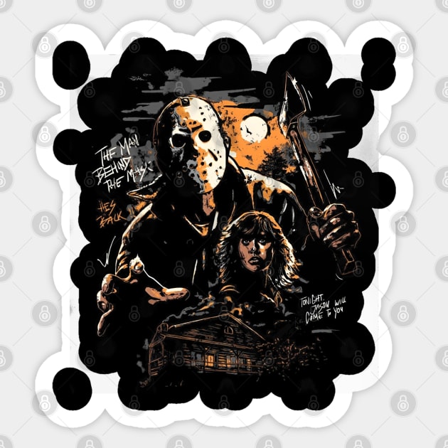 Jason Voorhees The Man Behind The Mask - Jason Voorhees - Sticker ...