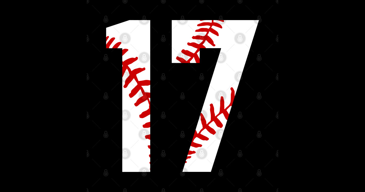 Baseball Number 17 #17 Baseball Shirt Jersey Favorite Player Biggest Fan - Baseball Number 17 ...