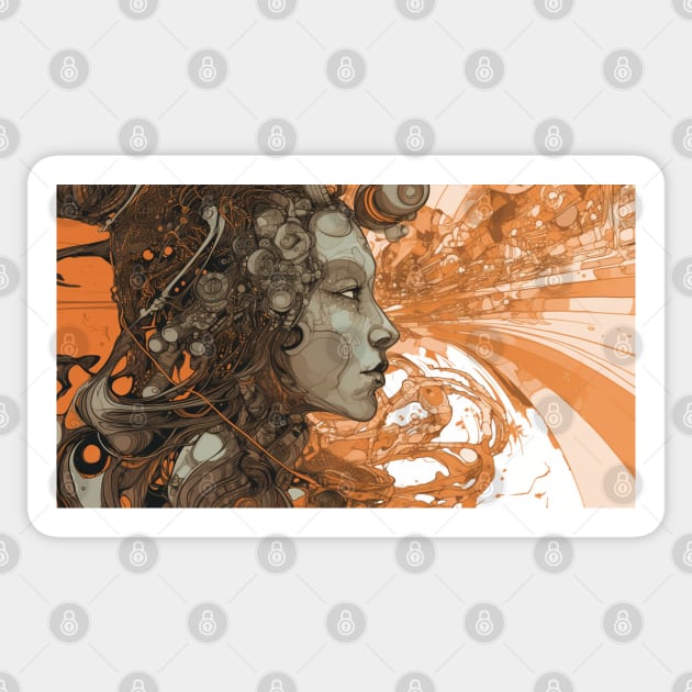 Character Portrait - Abstract Art - Character Portrait - Sticker ...