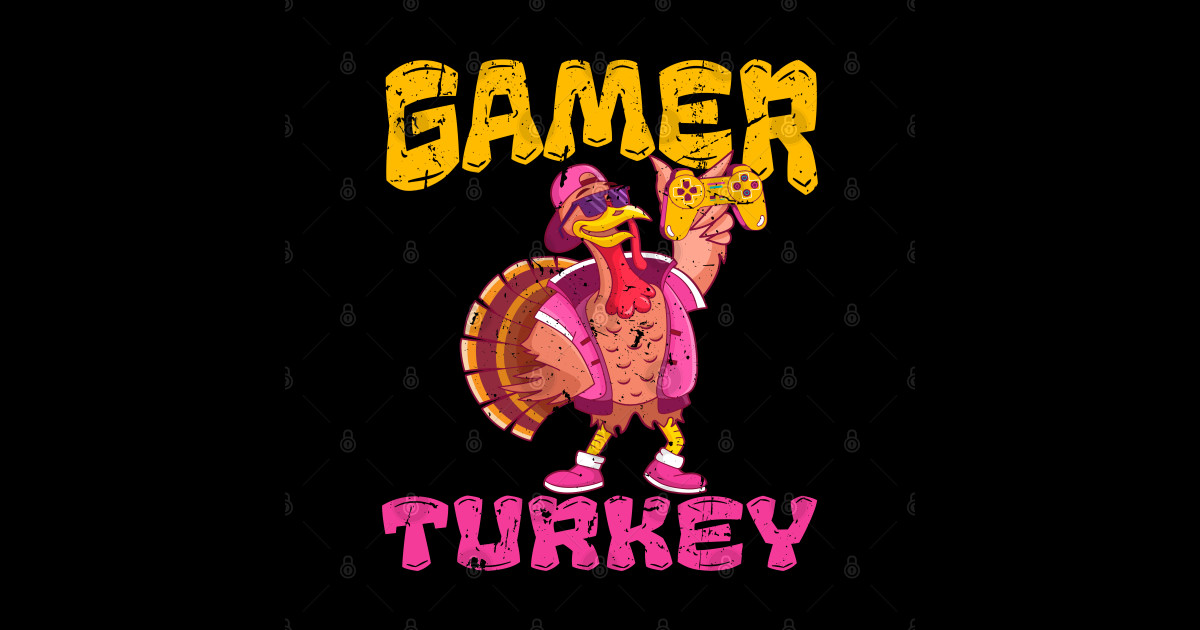 Turkey GAMER Funny Thanksgiving - Thanksgiving - Sticker | TeePublic