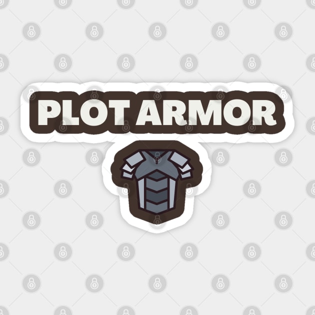 Plot Armor - Bookfox - Sticker | TeePublic