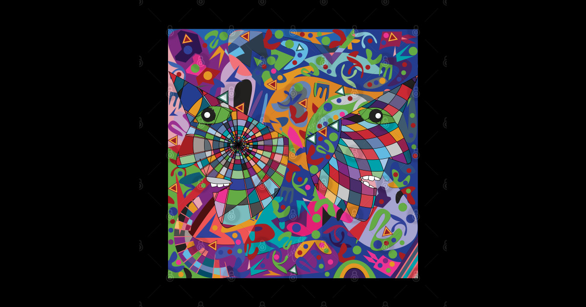 abstract art geometric human face - Human Face - Sticker | TeePublic