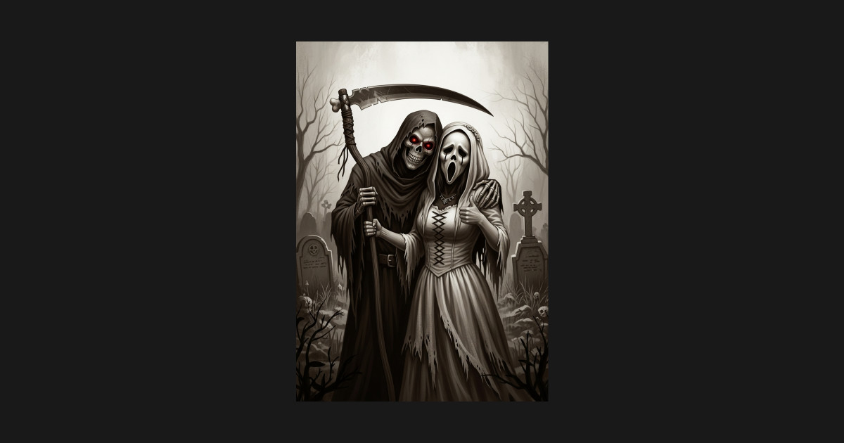 Grim Reaper and Scream Bride - Grim Reaper - T-Shirt | TeePublic