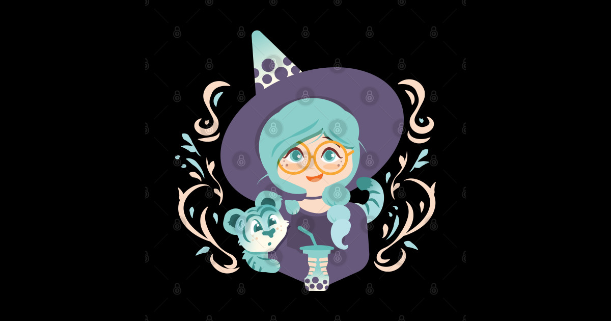 Boba Witch - Boba Tea Witch - Sticker | TeePublic