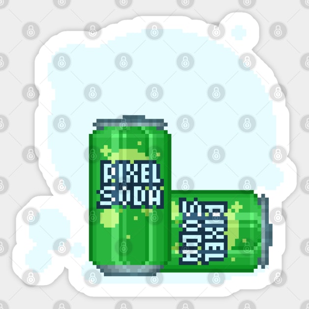 Pixel Art Soda Can - Soda Pop - Sticker | TeePublic