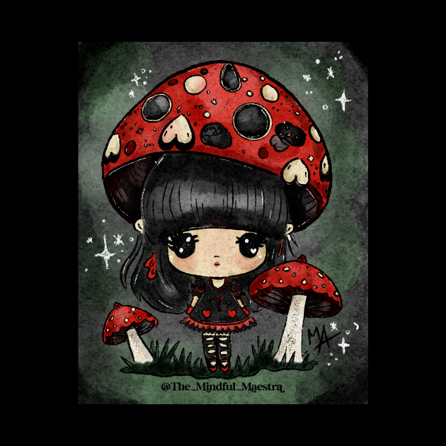 Chibi Goth Mushroom Girl (design available without background ...