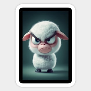 grumpy sheep cartoon