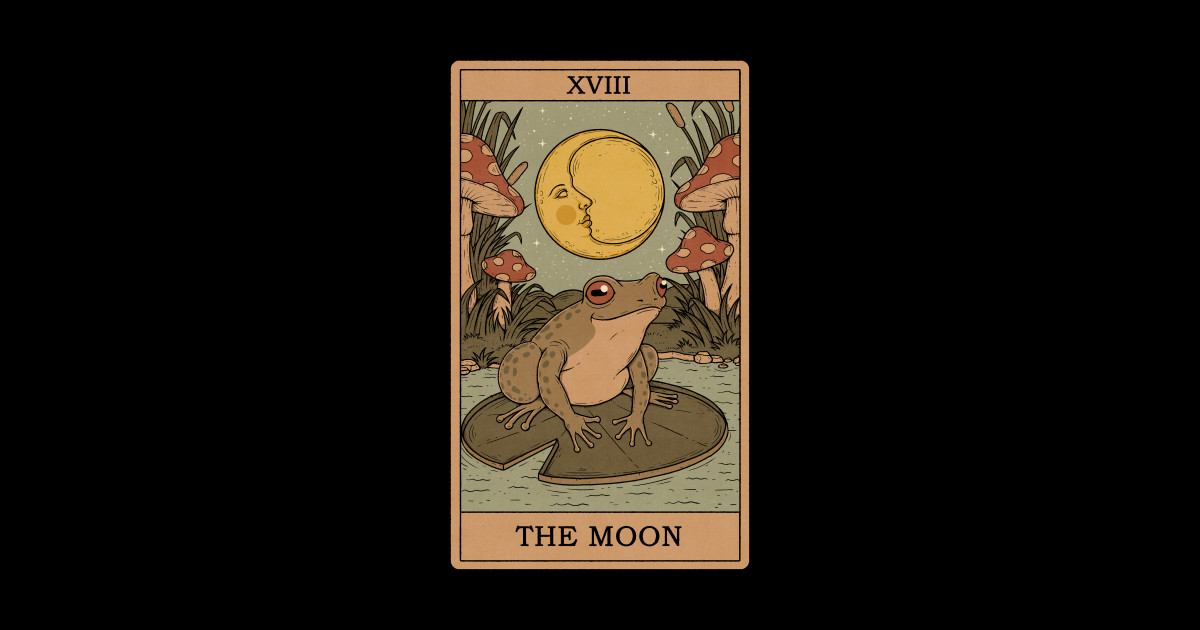The Moon - Frogs Tarot - Moon - Sticker | TeePublic