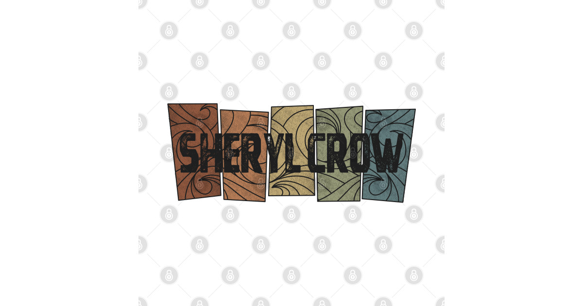Sheryl Crow Retro Pattern - Musician - T-Shirt | TeePublic