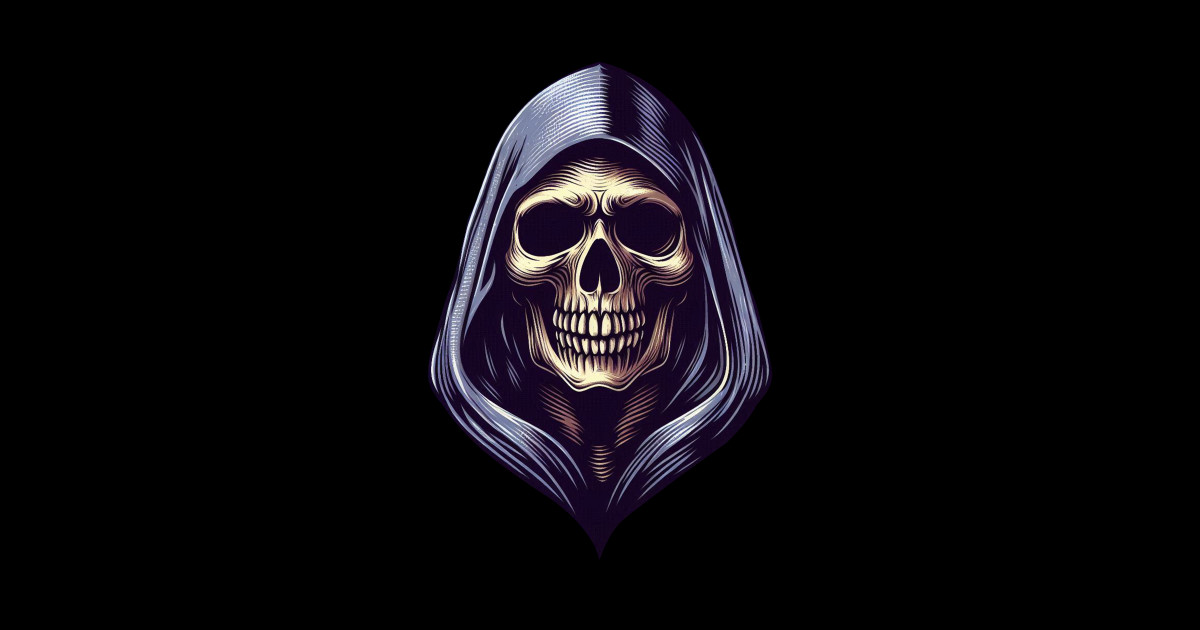 Grim reaper face - Grim Reaper Lover - Sticker | TeePublic