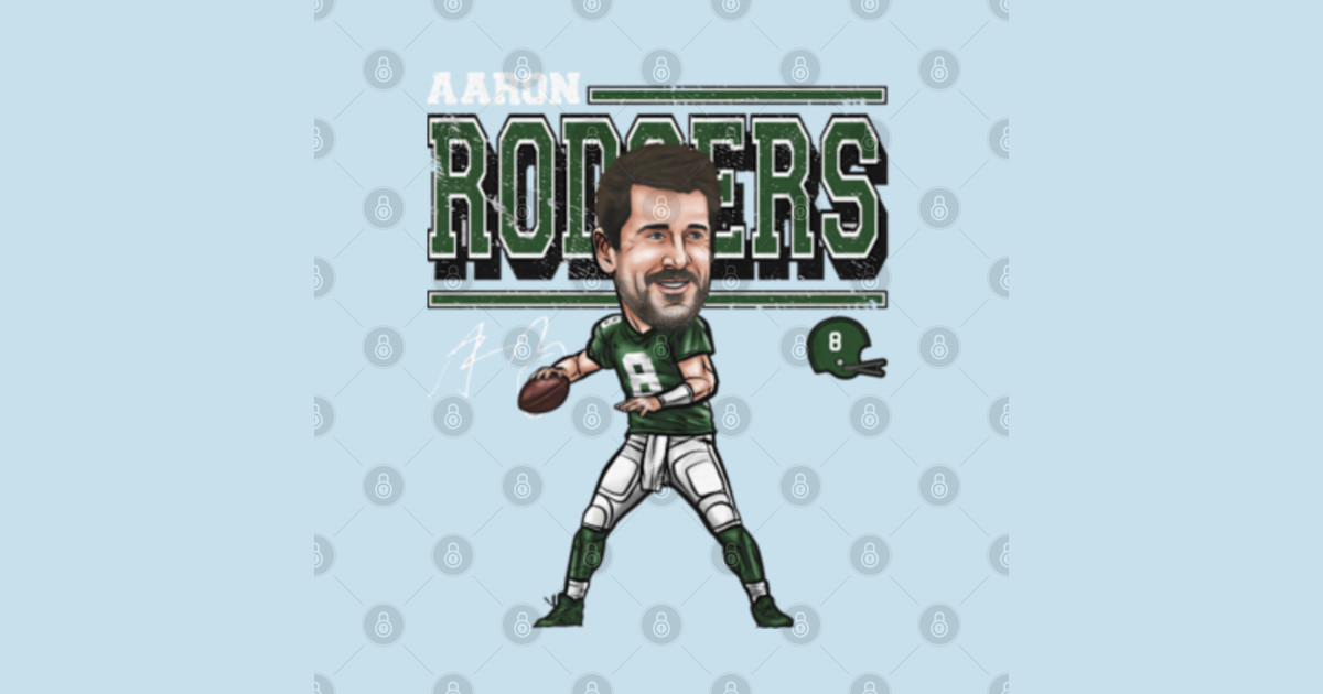 Aaron Rodgers New York J Cartoon - Aaron Rodgers - T-Shirt | TeePublic
