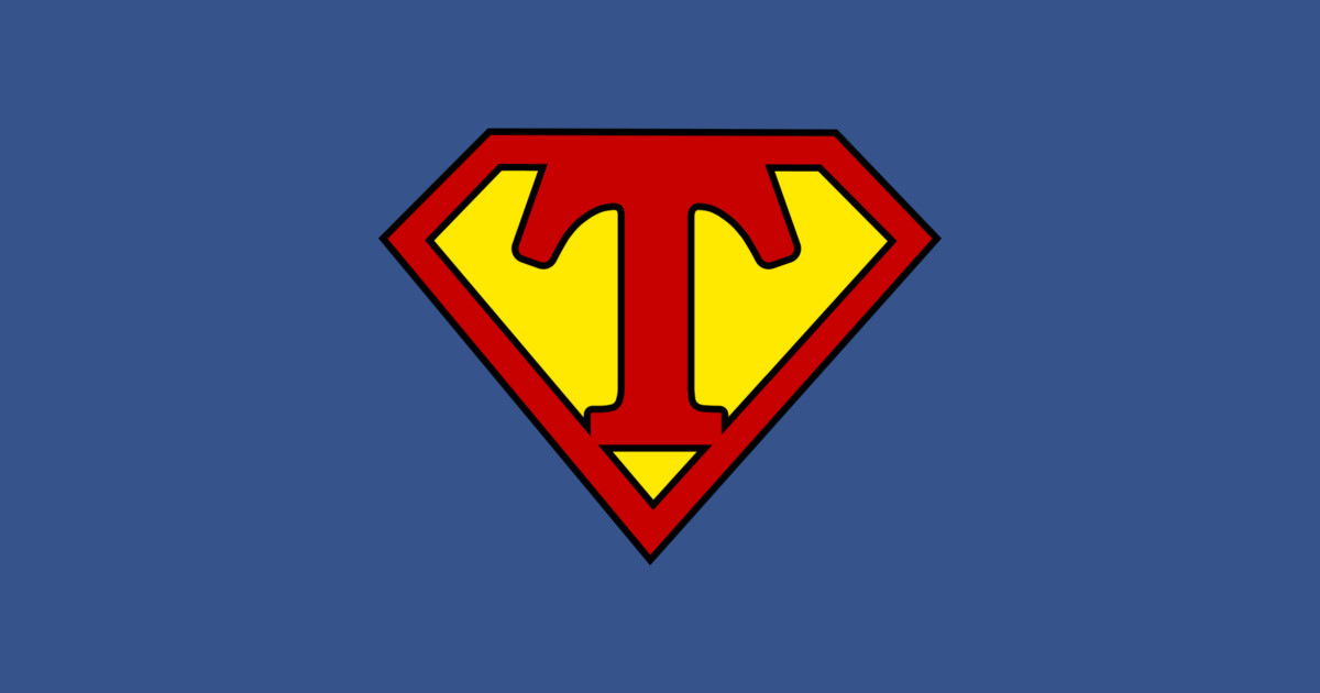 Superhero Symbol Letter T - Superman Symbol Letter T - T-Shirt | TeePublic