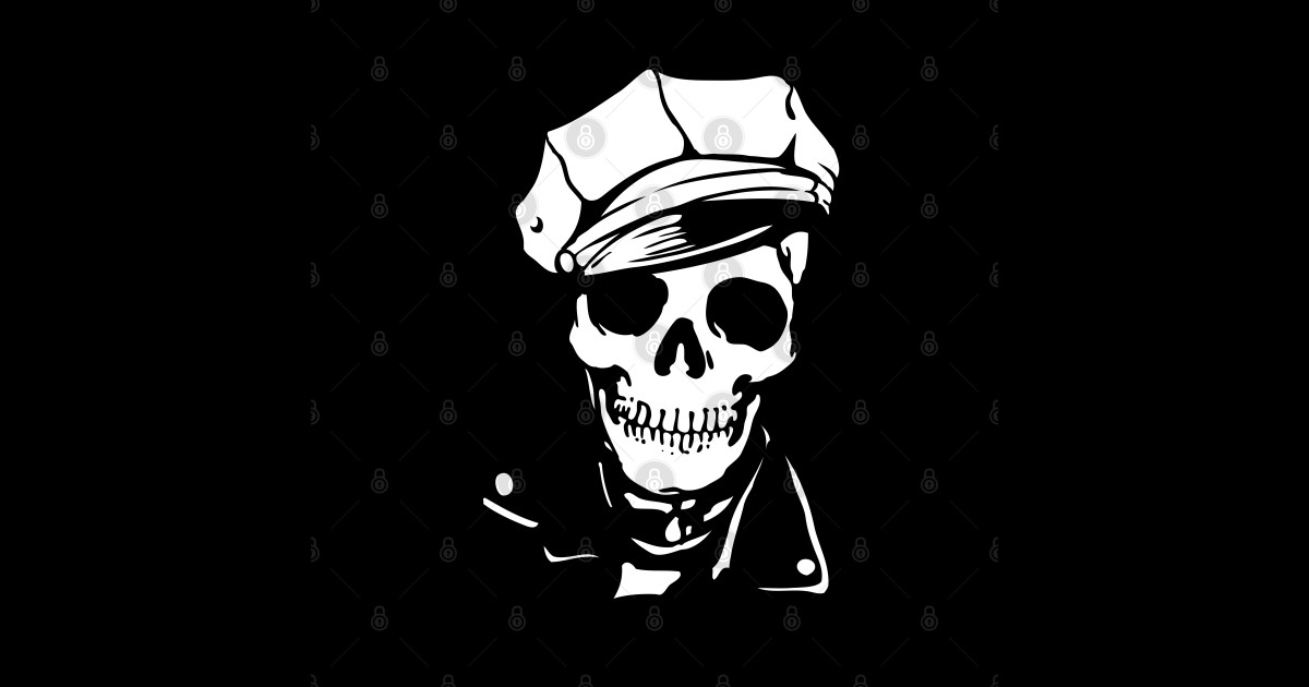 Captain skull - Skull - Sticker | TeePublic