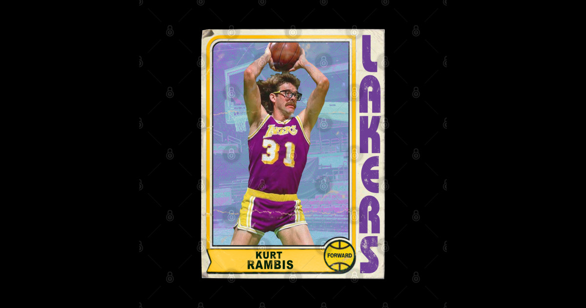 Kurt Rambis Retro Trading Card - Los Angeles Lakers - Sticker | TeePublic