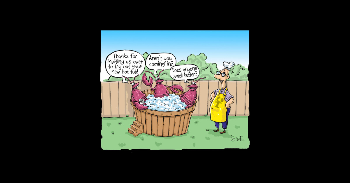 Lobster Hot Tub - Hot Tub - Sticker | TeePublic