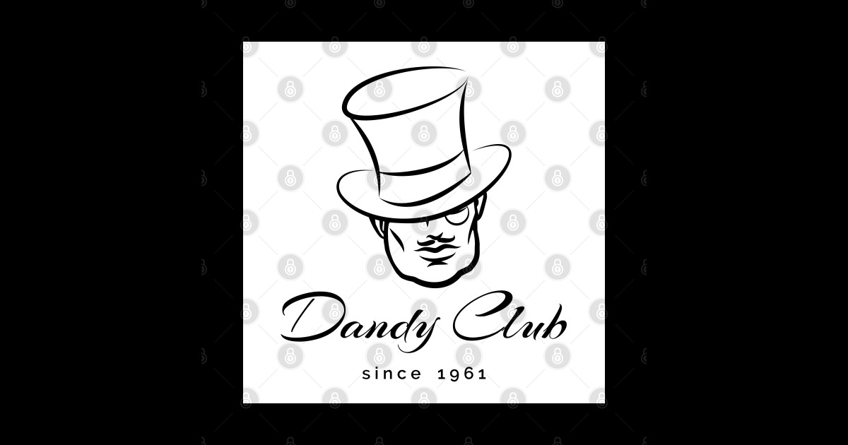 Dandy Club Logo - Illustration - Sticker | TeePublic