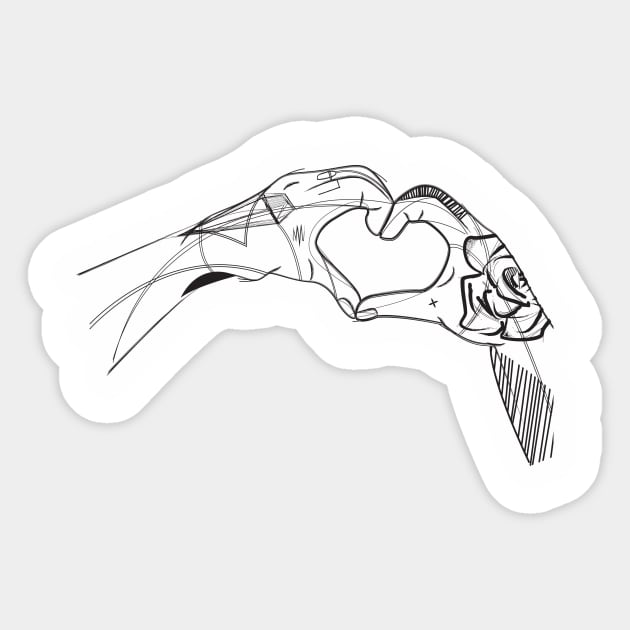 Hand Love Heart - Love Heart - Sticker | TeePublic