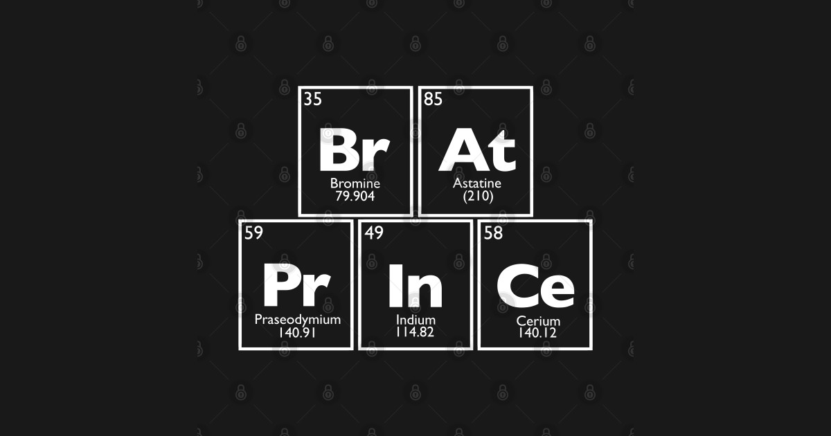 Brat Prince Periodic Table (white) - Lestat - T-Shirt | TeePublic