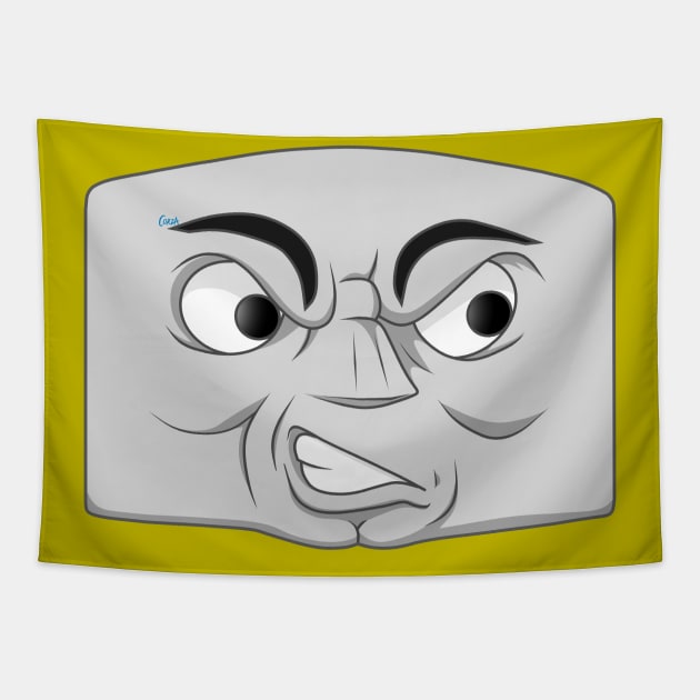 Diesel 10 angry face - Thomas And Friends - Tapestry | TeePublic