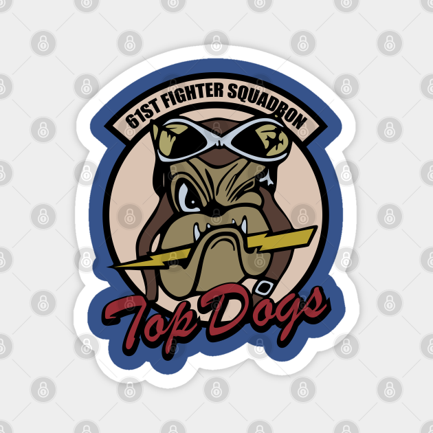 WW2 61st Fighter Squadron - Top Dogs - Ww2 Squadron Patch - Magnet ...