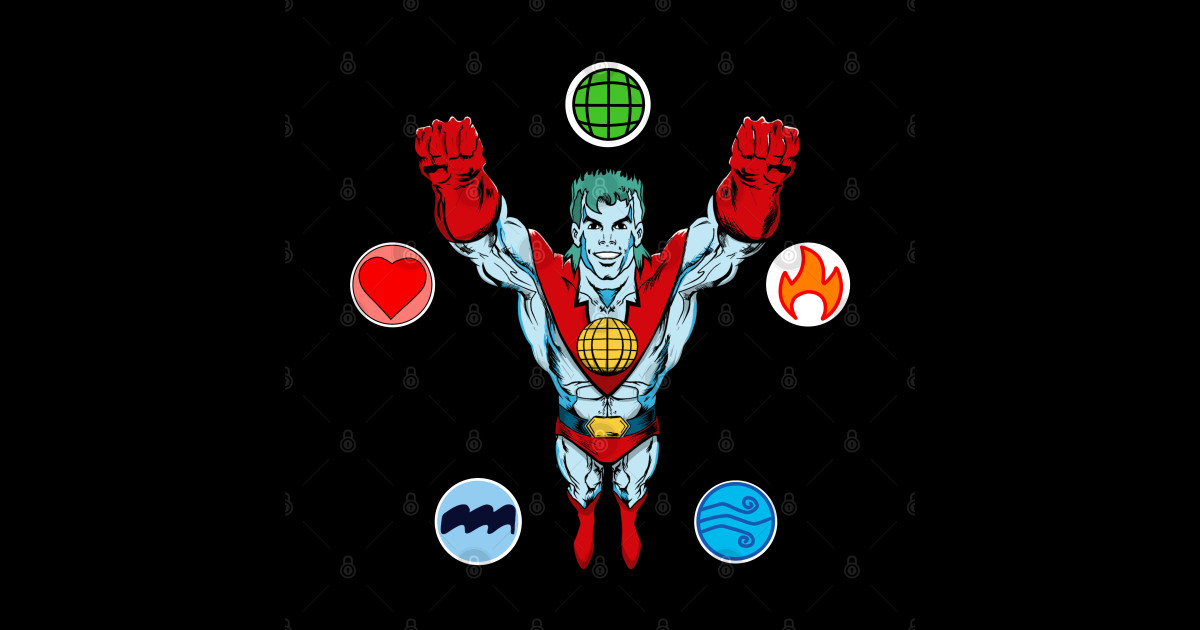 Captain planet universe - Captain Planet - Sticker | TeePublic