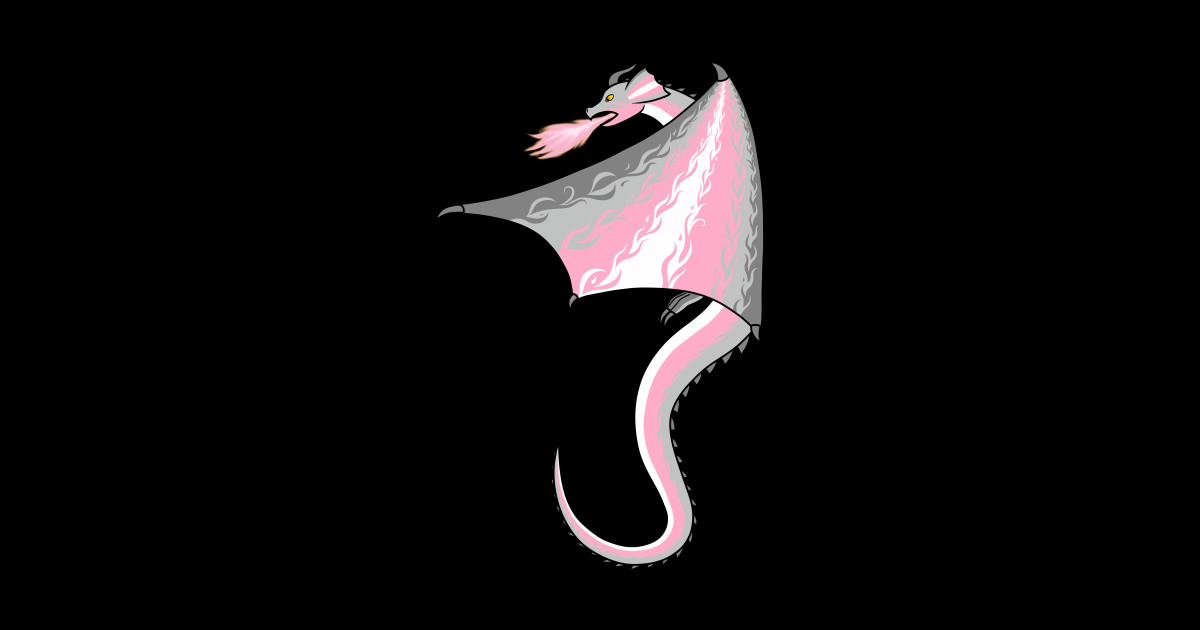 Fly With Pride, Dragon Series - Demigirl - Dragon - Sticker | TeePublic