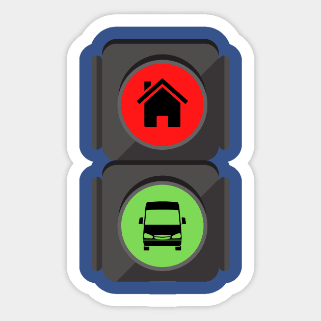 Van Crosswalk Sign - Van Life - Sticker | TeePublic