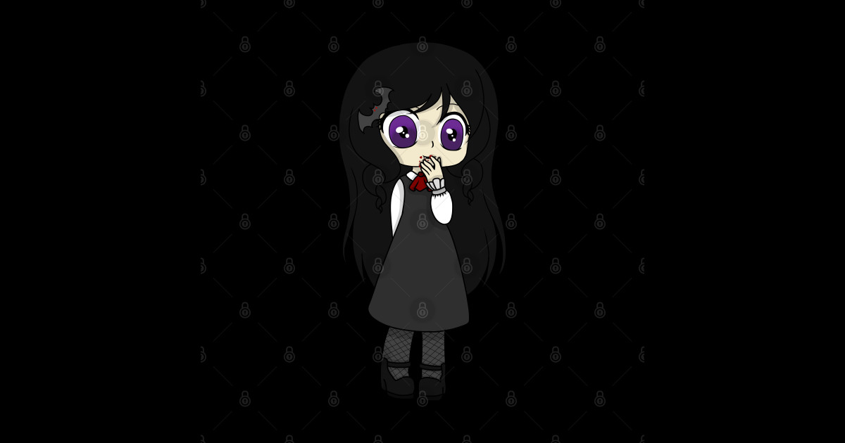 vampire chibi girl - Chibi - Sticker | TeePublic