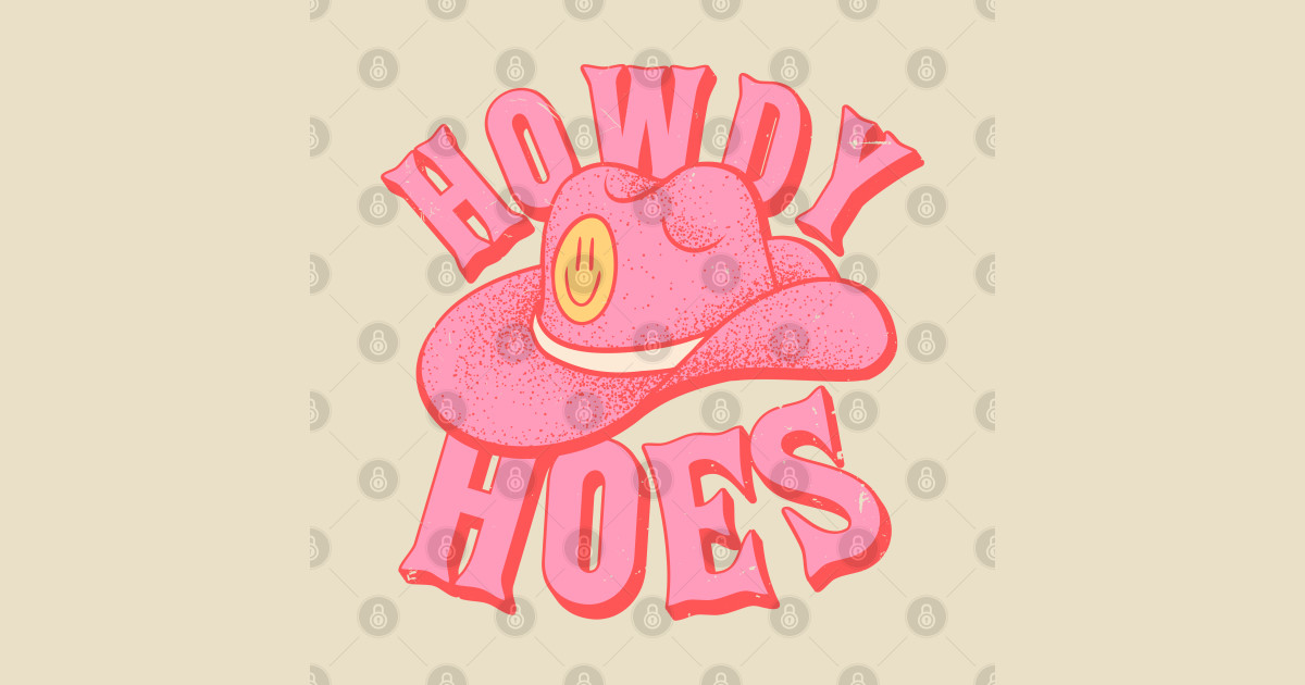 HOWDY HOES | Preppy Aesthetic | Creamy Pink Background - Howdy - T ...