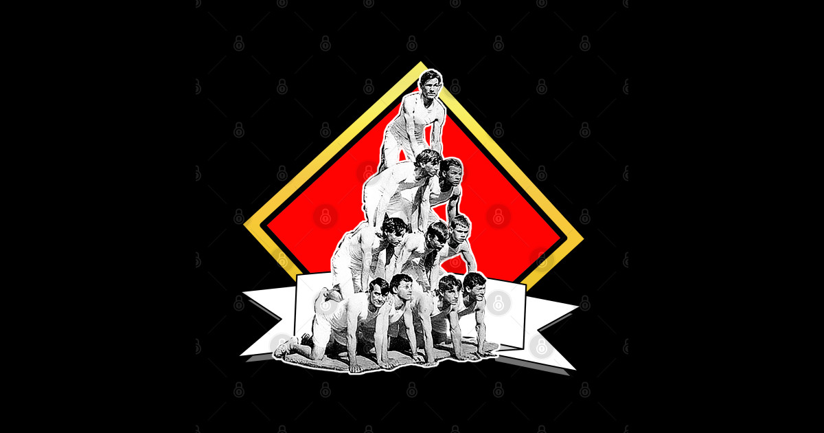 Sport at stadium performace human pyramid with young athletes - Pyramid ...