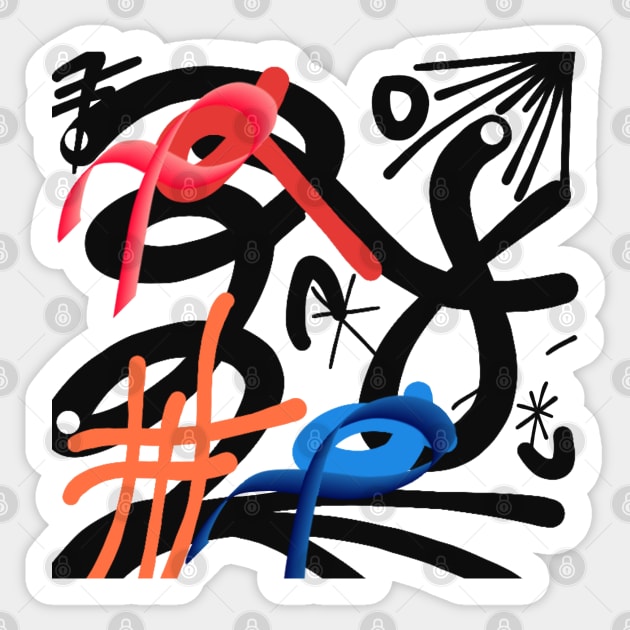 Deja Vu - Abstract Digital Art - Sticker | TeePublic