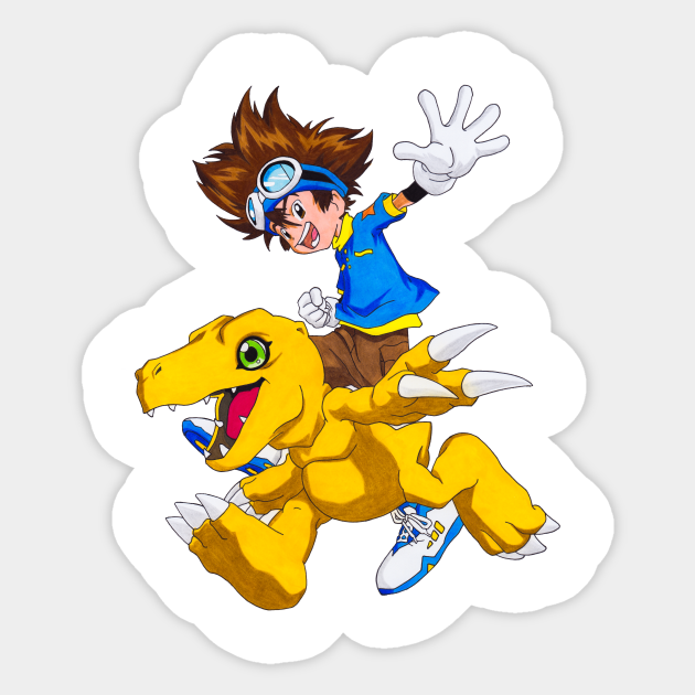 Digimon - Tai & Agumon - Tai - Sticker | TeePublic