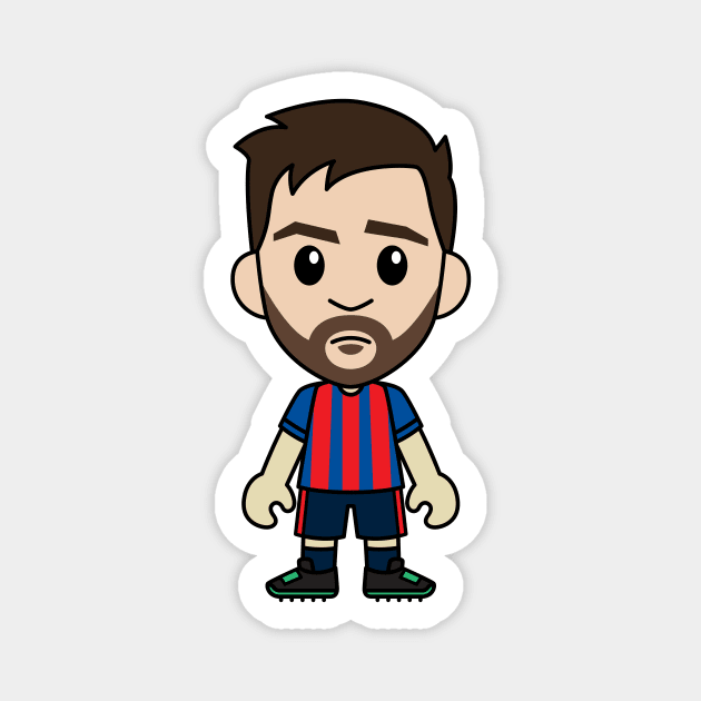 Lionel Messi Chibi Barcelona - Messi - Magnet | TeePublic