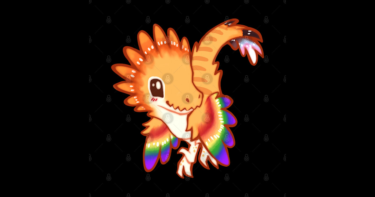 LGBT Pride Queer Cute Chibi Velociraptor Dromeosaur Raptor Dinosaur ...