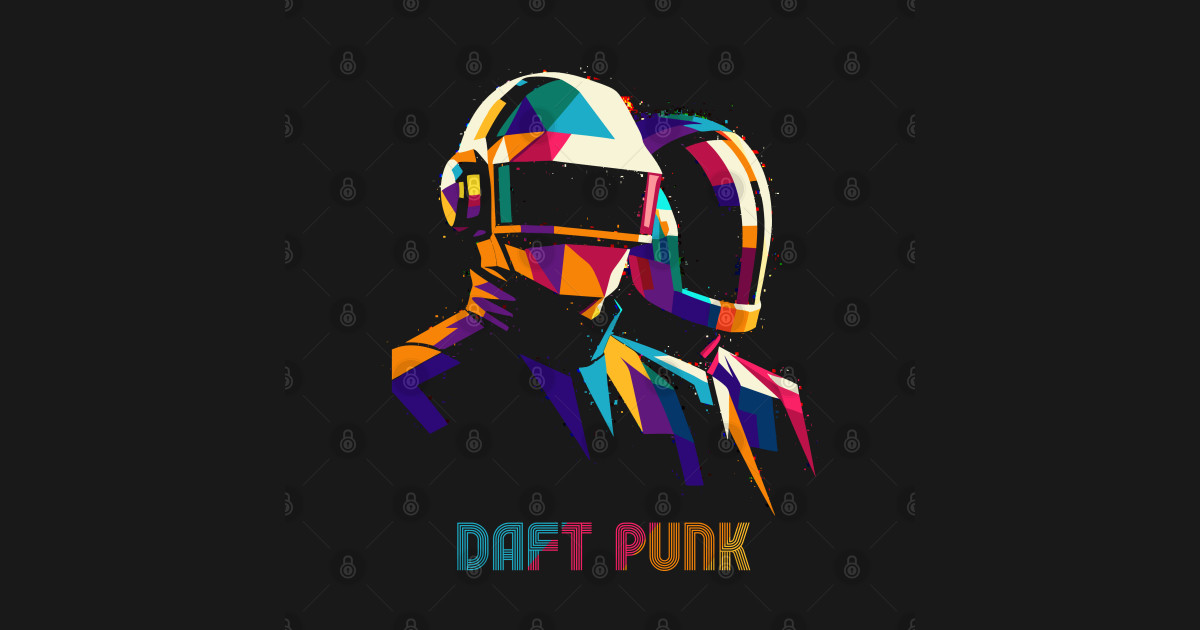 Daft Punk wpap art - Daft Punk - T-Shirt | TeePublic