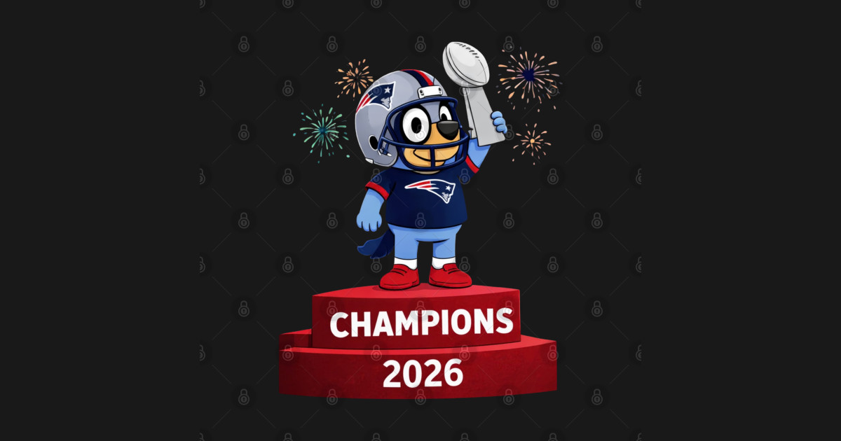 Bluey Football Player New England Patriots Champions M0089 - New ...