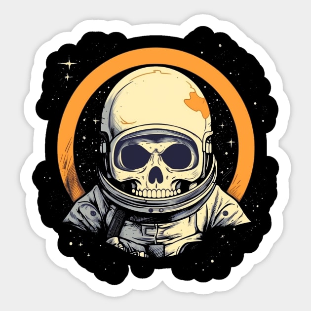 Skull Astronaut Saint - Skull - Sticker | TeePublic
