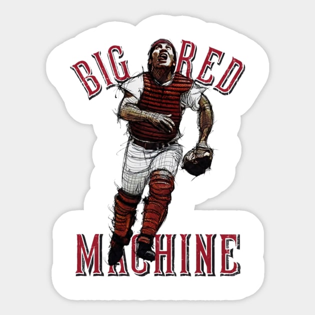 johnny bench big red - Baseball Player - Sticker | TeePublic