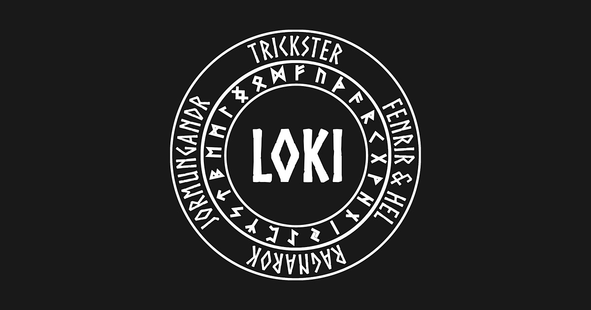 Loki Norse God with Runes - Loki - T-Shirt | TeePublic