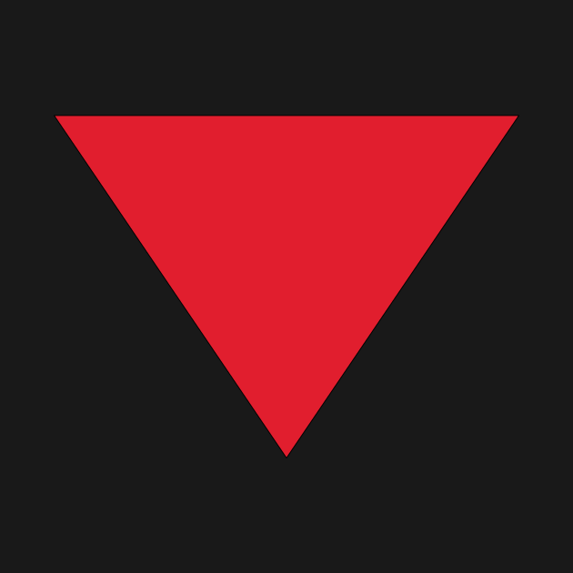 Inverted Red Triangle - Red Triangle - T-Shirt | TeePublic