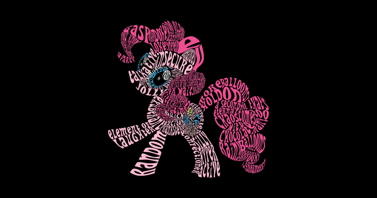 Wordy Pinkie Pie - My Little Pony - Sticker | TeePublic