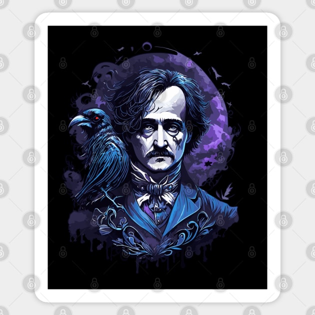Edgar Allan Poe - Edgar Allan Poe - Sticker | TeePublic