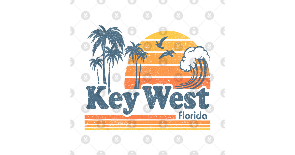 Key West Florida Beach Vintage Spring Break Vacation Retro - Key West ...