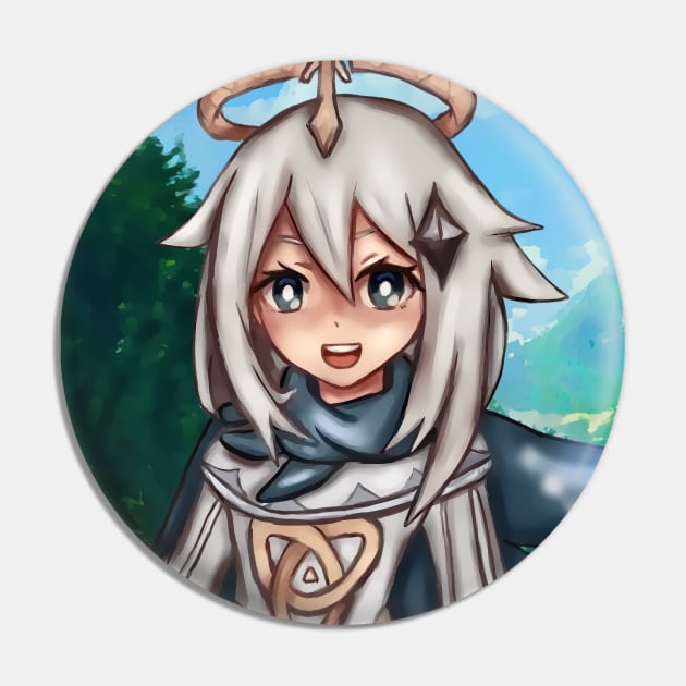 Paimon From Genshin Impact - Video Game - Pin | TeePublic